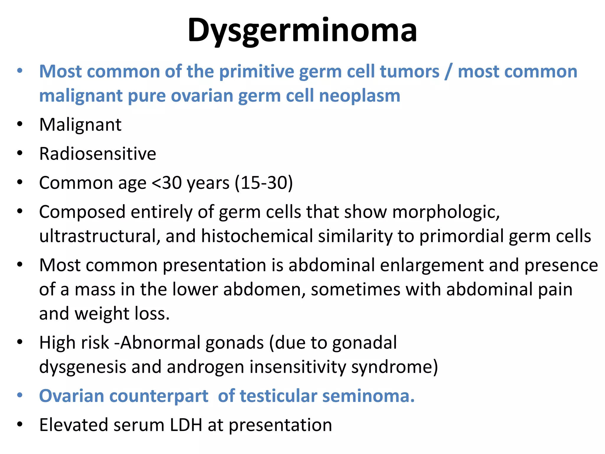 Germ cell tumors of ovary | PPTX