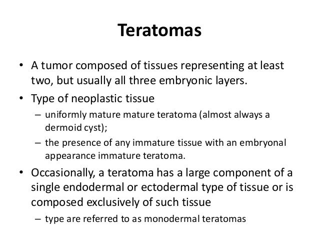 Germ cell tumors of ovary