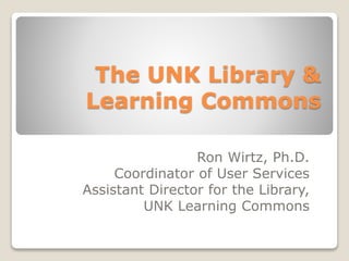 Is There Anything Common about the Learning Commons?: The Evolution ...