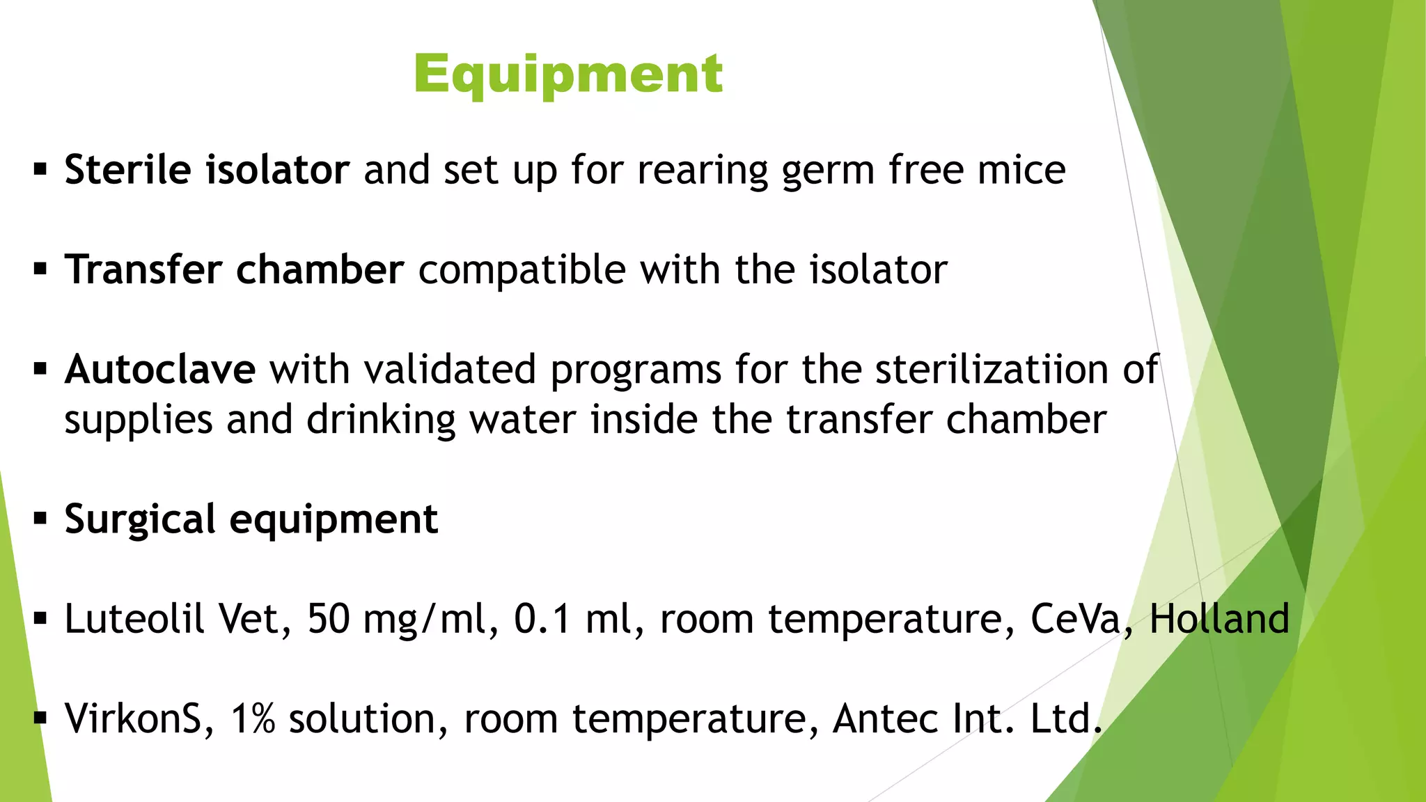 Production method of germ free lab animals | PPTX