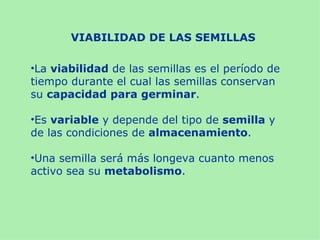 Germinacion ex 2 viabilidad | PPT