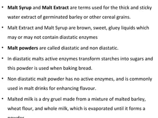 Germinated and malted foods for economic growth | PPT