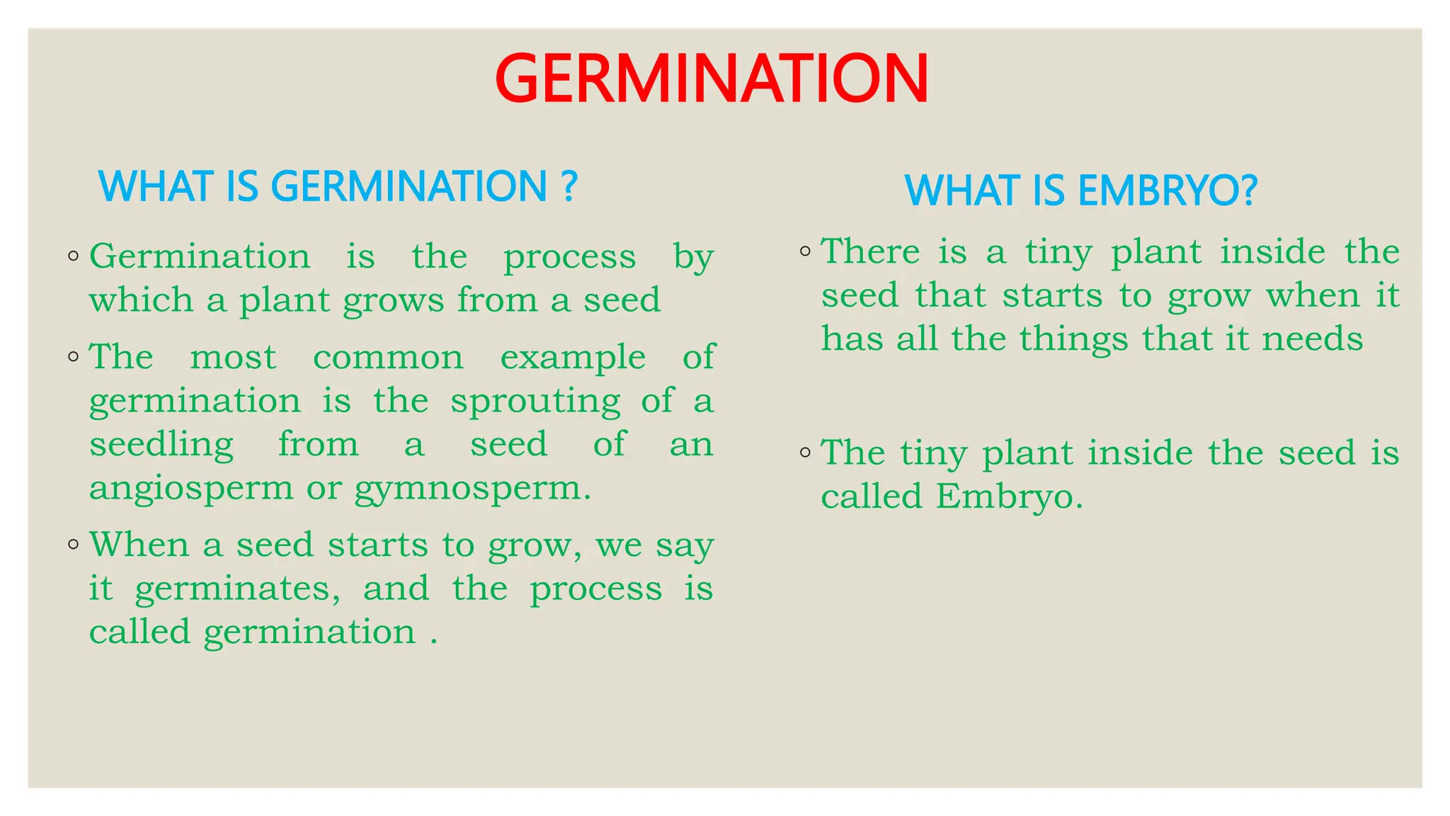 GERMINATION.ppt What is germination andd | PPT