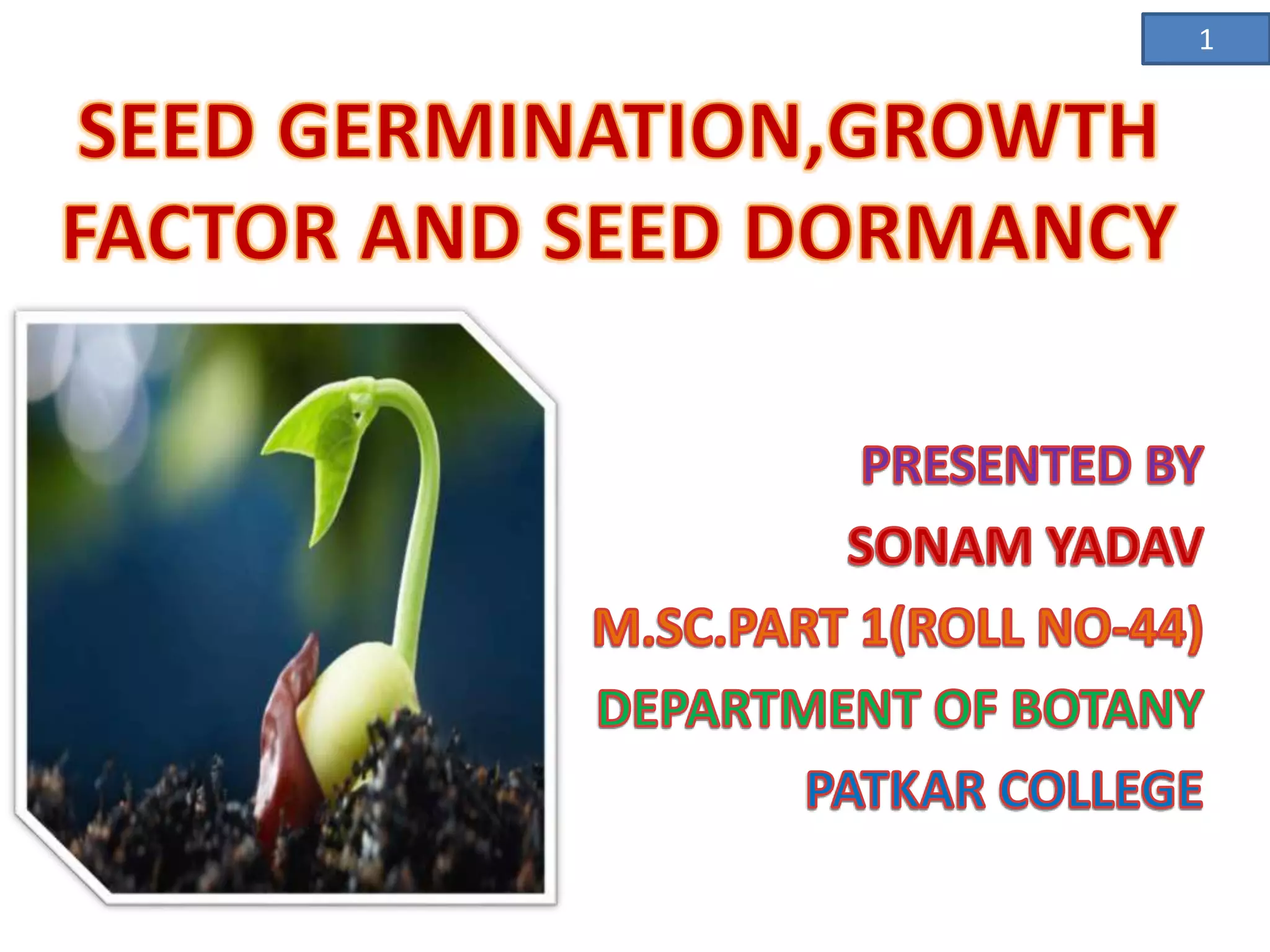 Germination of seed | PPTX