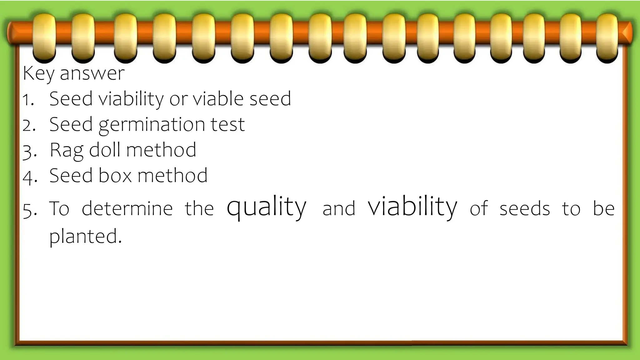 Seed Germination Testing using rag-doll and seed box method | PPTX