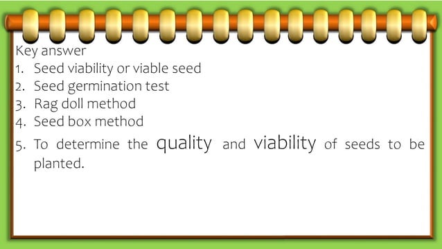 Seed Germination Testing using rag-doll and seed box method | PPTX ...