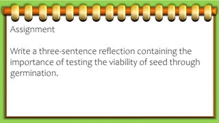 Seed Germination Testing using rag-doll and seed box method | PPTX