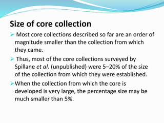 Germplasm and core groups | PPTX