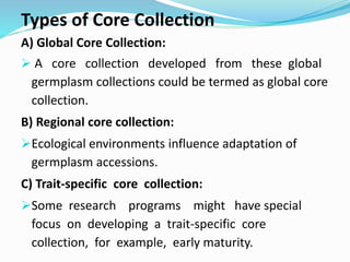 Germplasm and core groups | PPTX