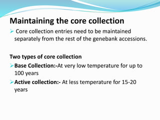 Germplasm and core groups | PPTX