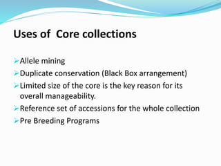 Germplasm and core groups | PPTX