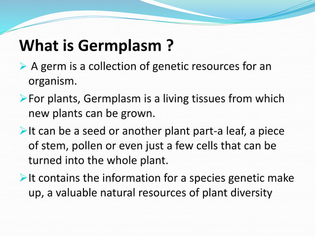 Germplasm and core groups | PPTX