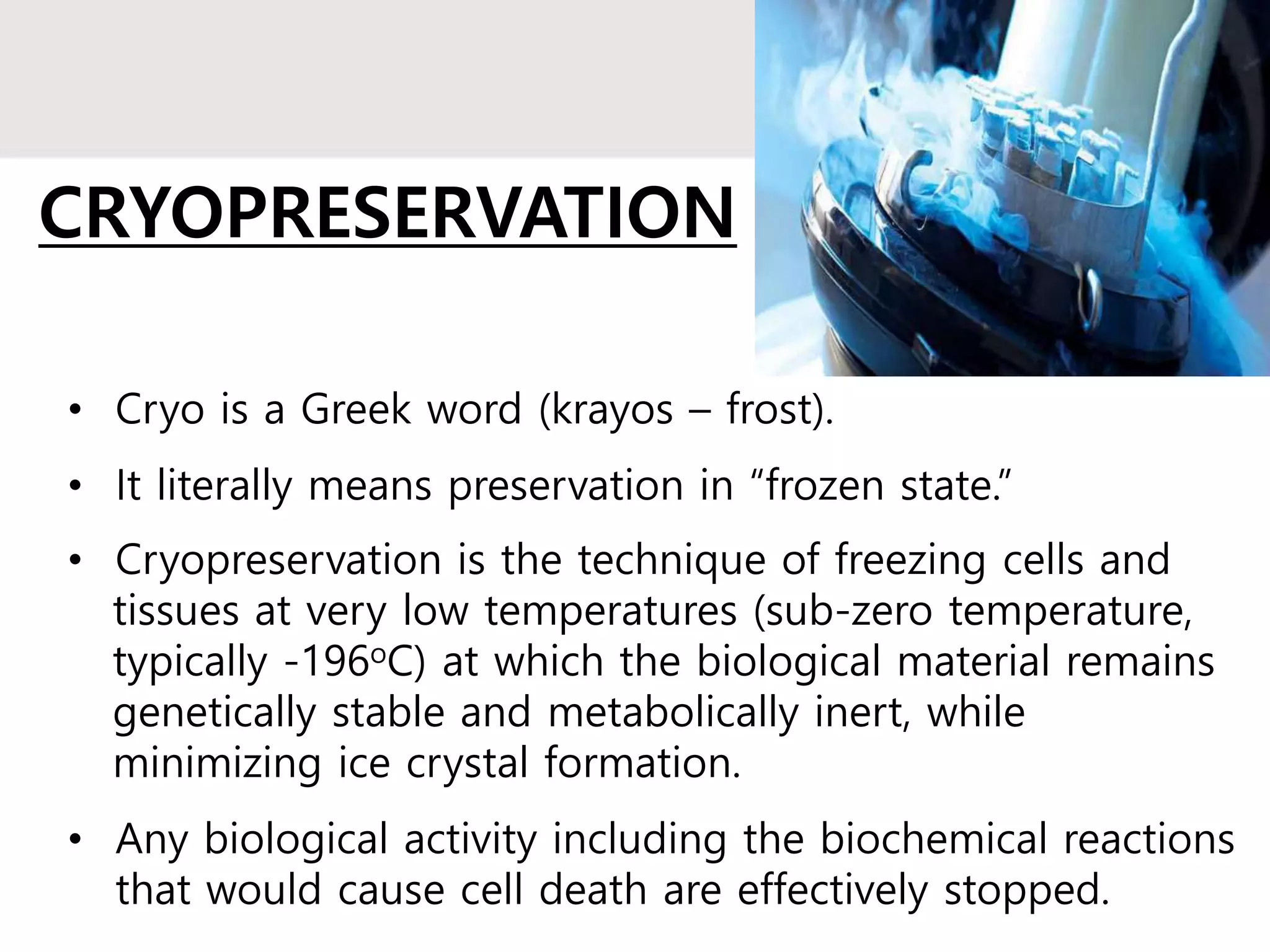 Germplasm and cryopreservation | PPTX