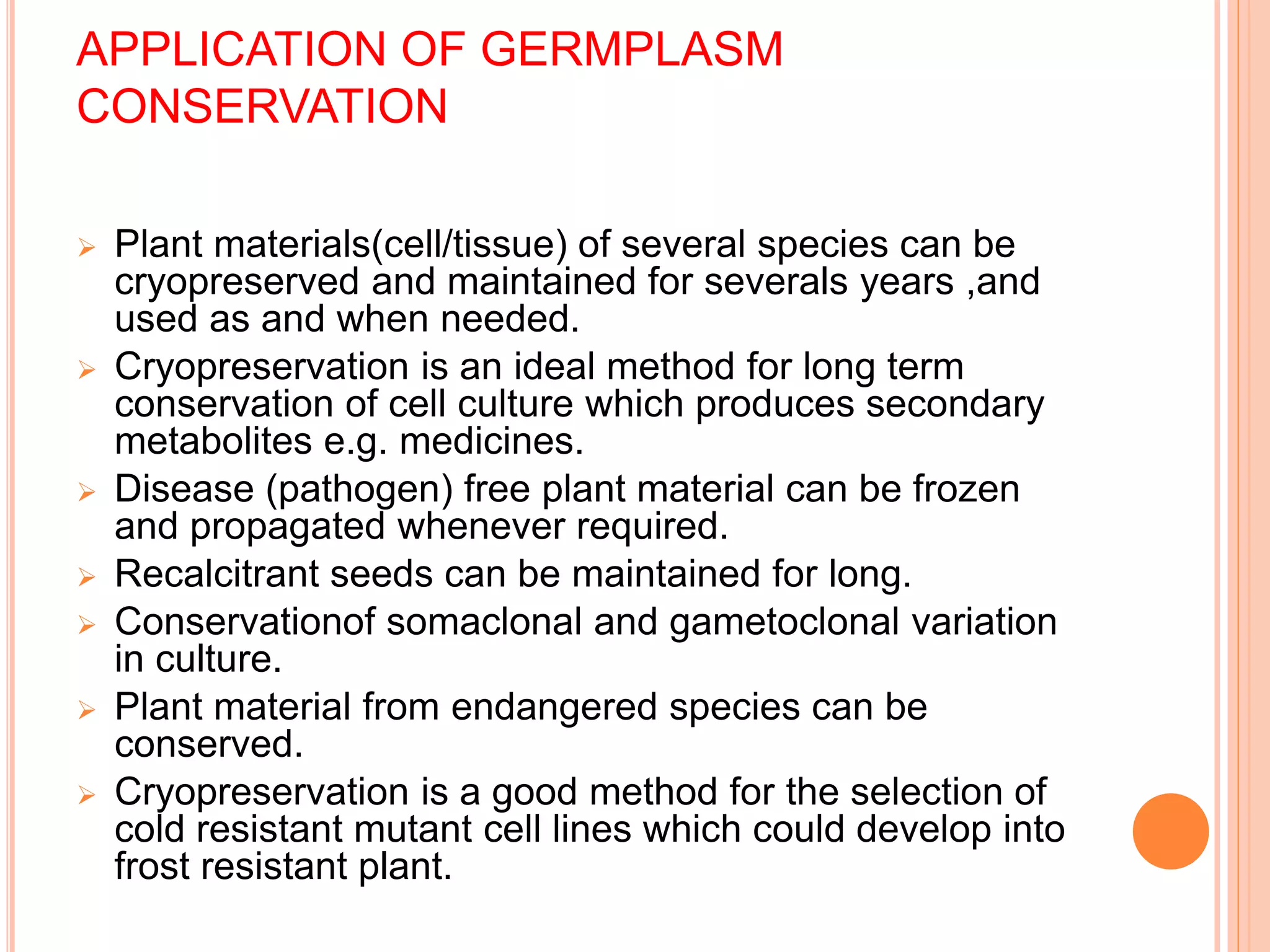 Germplasm and its conservation | PPTX