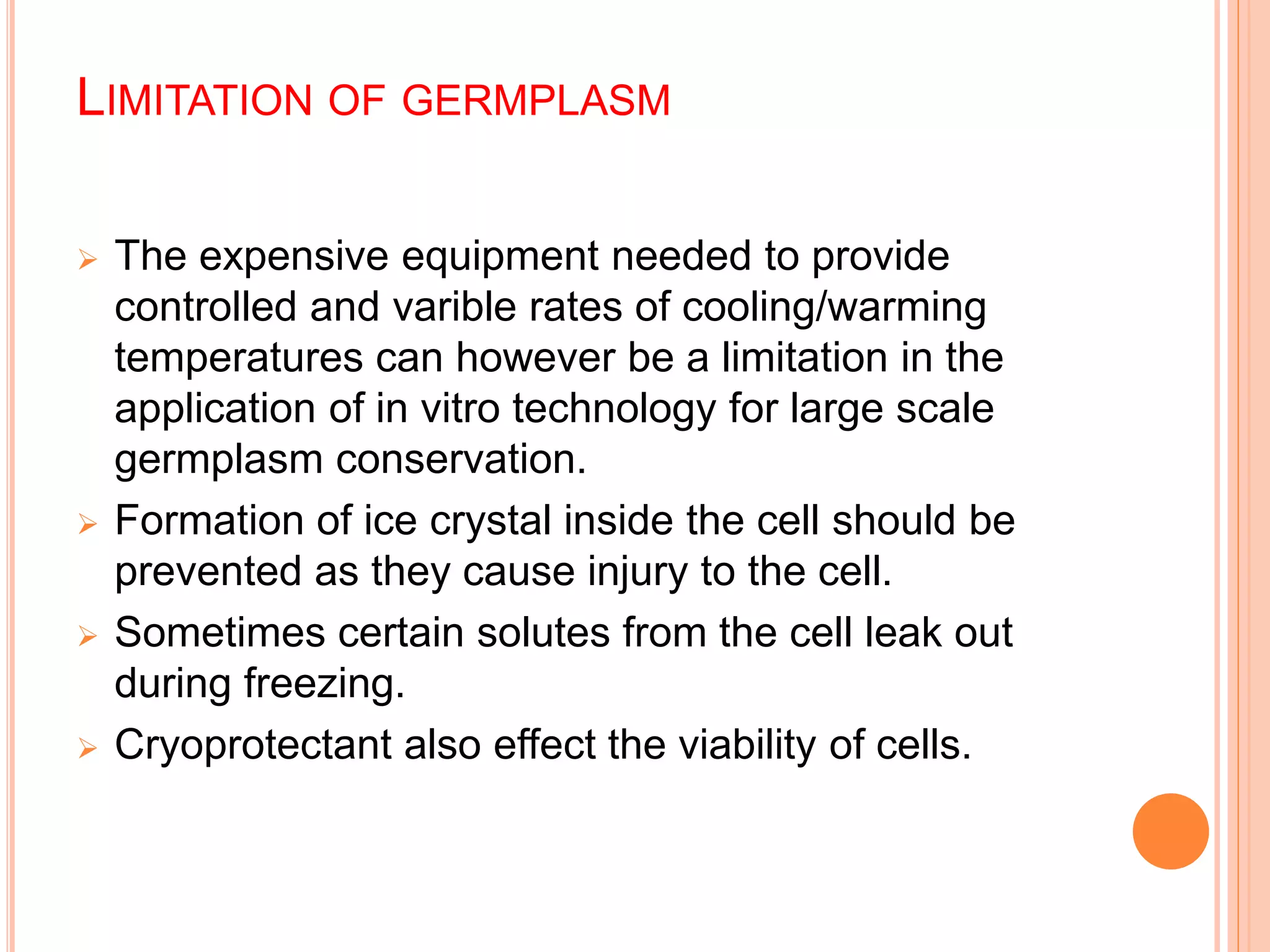 Germplasm and its conservation | PPTX