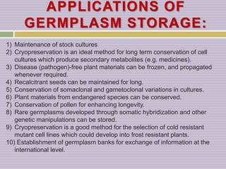 Germplasm Conservation || Presented by Mamoona Ghaffar | PPT