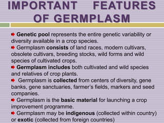 Germplasm Conservation || Presented by Mamoona Ghaffar | PPTX