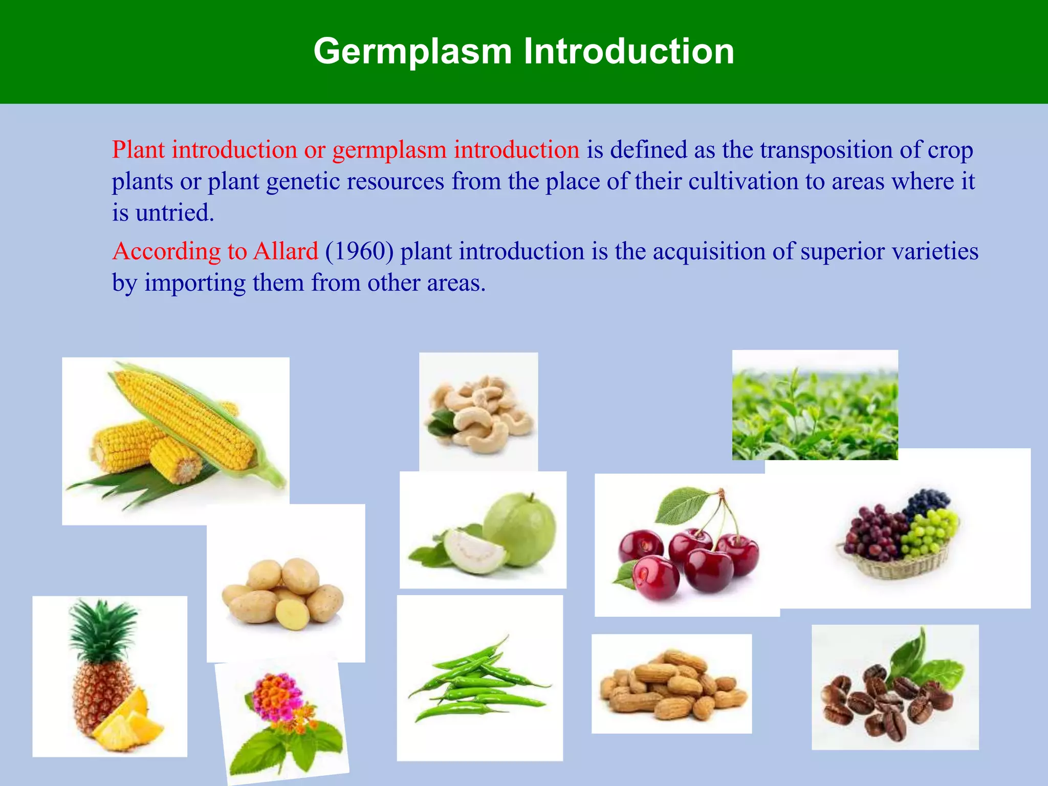 Germplasm introduction and exchange | PPTX
