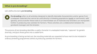 Germplasm Maintainance-pre breeding systems- mode of reproduction | PPT ...