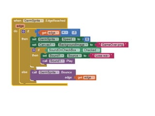 Germs kill mit app inventor game code with design | PPT