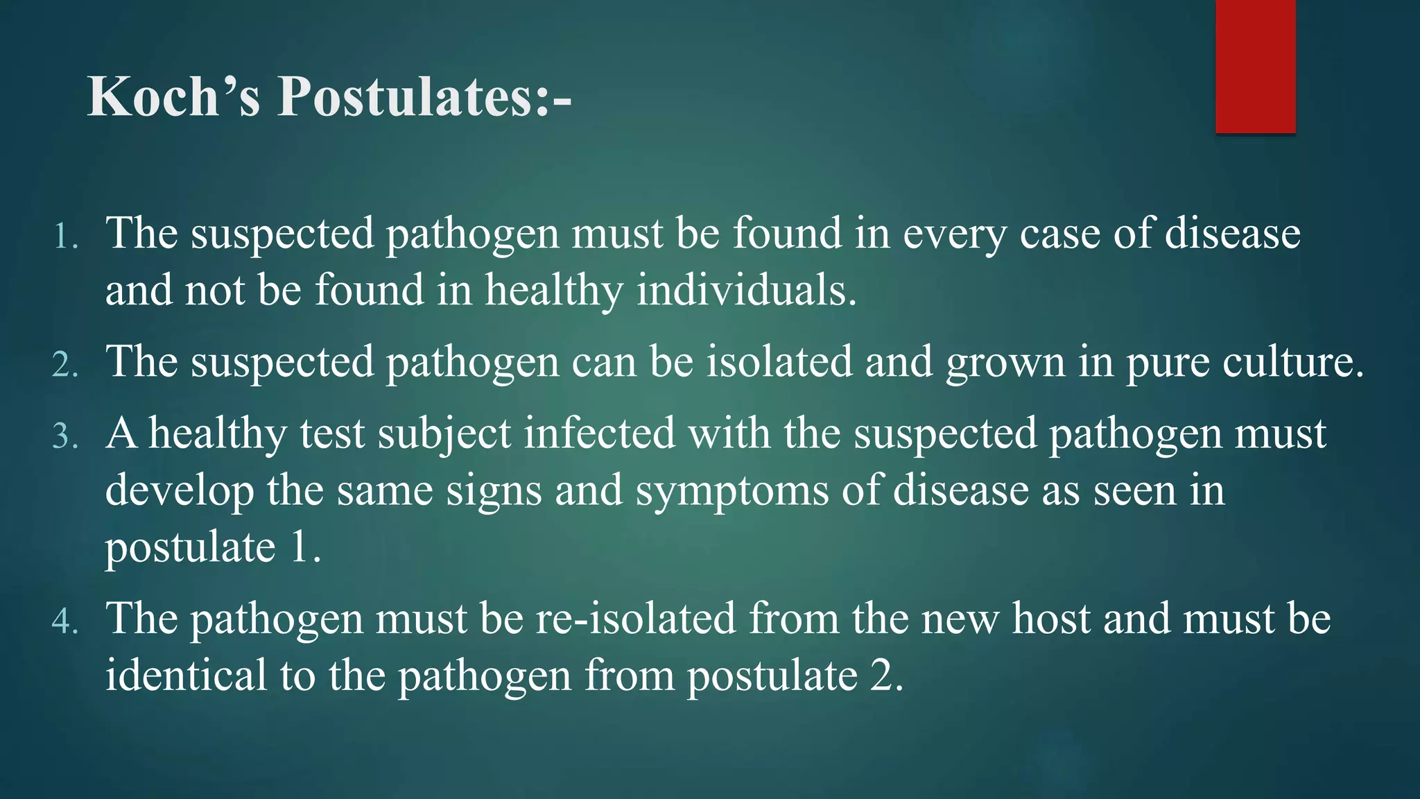 Germ's theory and kochs postulates | PPTX