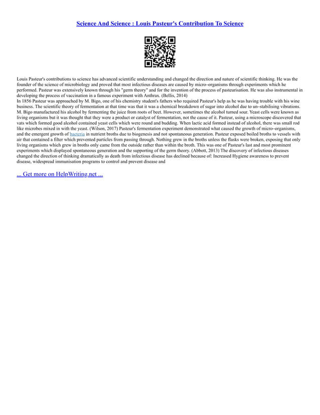 Germ Theory Of Disease By Robert Koch And Louis Pasteur | PDF ...