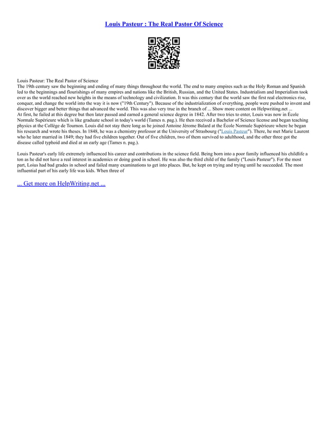 Germ Theory Of Disease By Robert Koch And Louis Pasteur | PDF ...