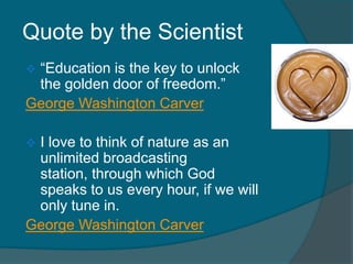 Geroge Washington Carver Micha Smith | PPT