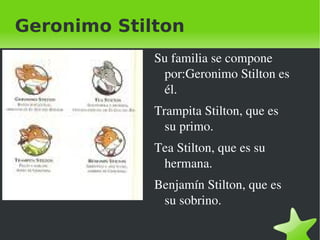 Geronimo Stiton Trabajo De Clase | ODP