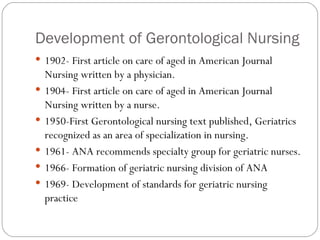 Gerontological nursing | PPT