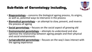 Gerontology | PPTX