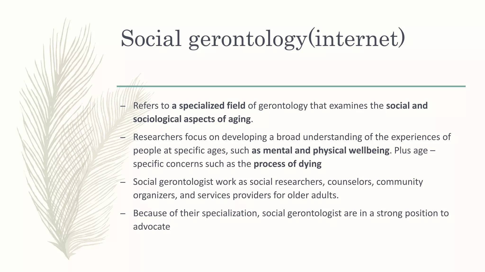 Gerontology | PPTX