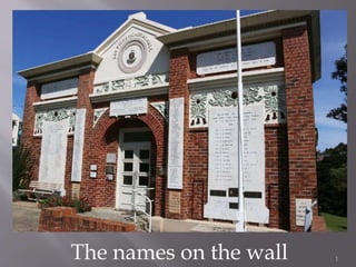 The names on the wall | PPTX