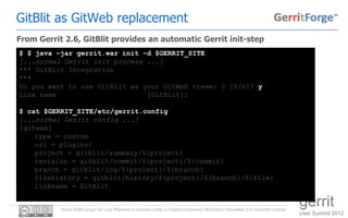 GitBlit plugin for Gerrit Code Review | PPTX