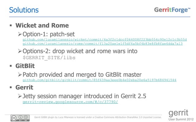 GitBlit plugin for Gerrit Code Review | PPTX | Web Development | Internet