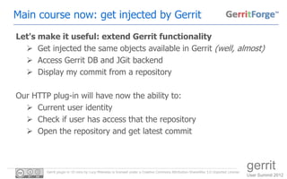 Gerrit: how to cook a plugin in only 10 mins | PPT