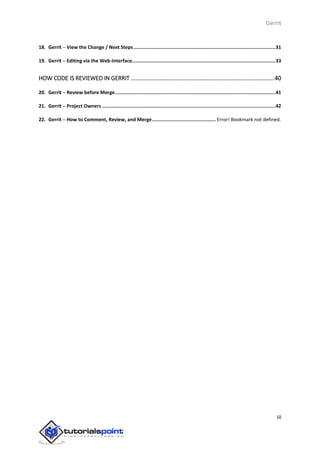Gerrit tutorial | PDF
