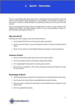 Gerrit tutorial | PDF