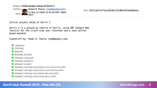 Gerrit User Summit 2018 - Keynote | PPT