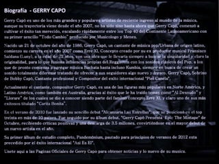 GERRY CAPO - A UNIQUE VOICE AND GREAT MEDOLDIES | PPT