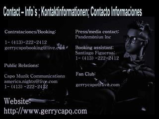 GERRY CAPO - A UNIQUE VOICE AND GREAT MEDOLDIES | PPT