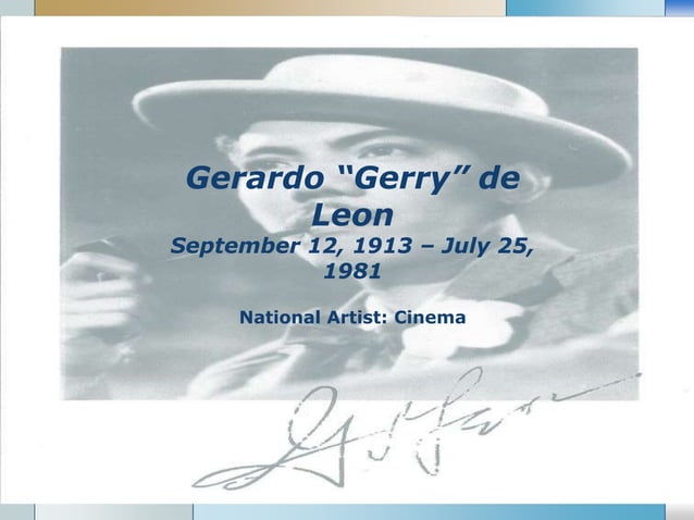 Gerry de leon, National Artist for Cinema | PPTX