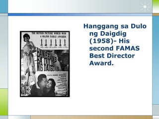 Gerry de leon, National Artist for Cinema | PPTX