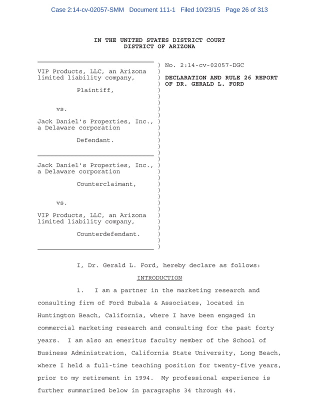 Dr. Gerry Ford Rule 26 Report in Jack Daniels.pdf