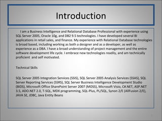 Gerry Hughes Bi Portfolio | PPT | Databases | Computer Software and Applications
