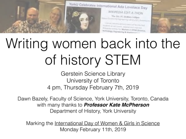 Writing Women Back Into the History of STEM | PPT