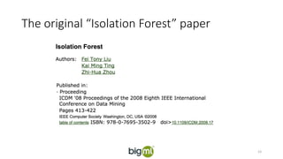Anomaly Detection Using Isolation Forests | PPTX