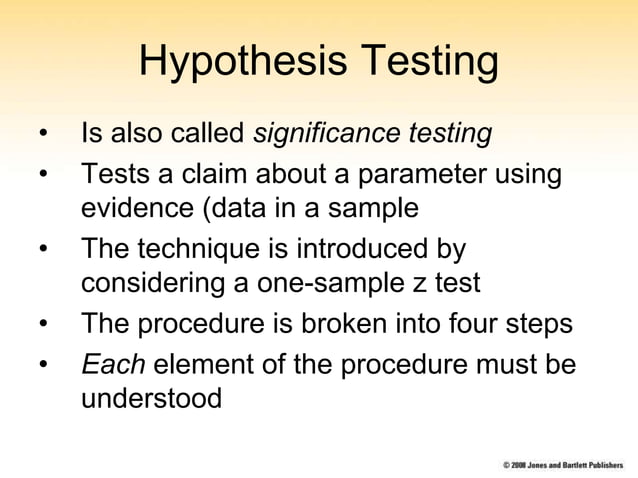 hypotesting lecturenotes by Amity university | PPT