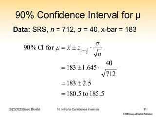 Basics of Confidence Intervals | PPT