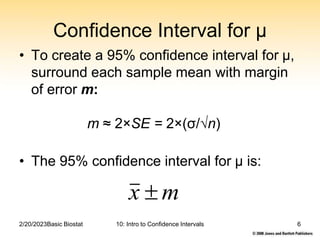 Basics of Confidence Intervals | PPT